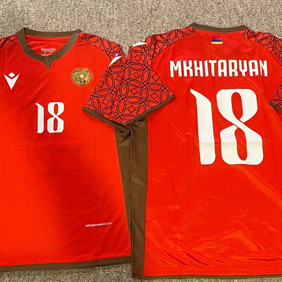 Macron | Shirts | Macron Brand Armenia National Team Henrikh Mkhitaryan ...